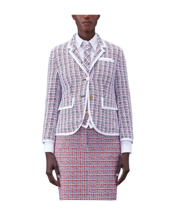 Thom Browne Checked Tweed Blazer