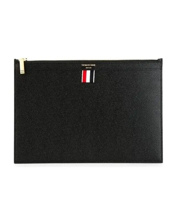 Thom Browne Zipped Clutch Bag - Black
