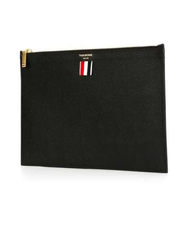 Thom Browne Zipped Clutch Bag - Black