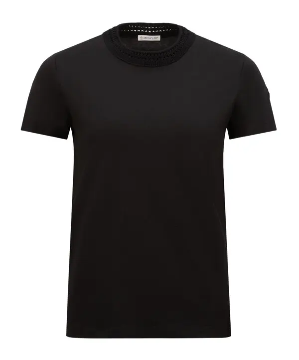Moncler Crochet Accent T-shirt - Black