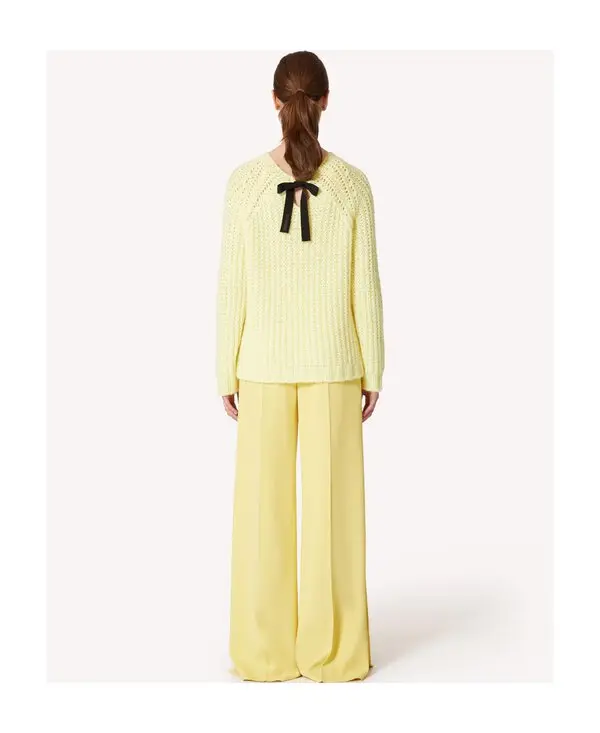Red Valentino High Waist Tailored Trousers With Button Detail