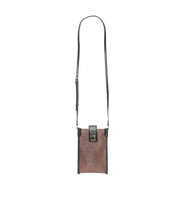 Etro Paisley Printed Mobile Phone Bag - Brown