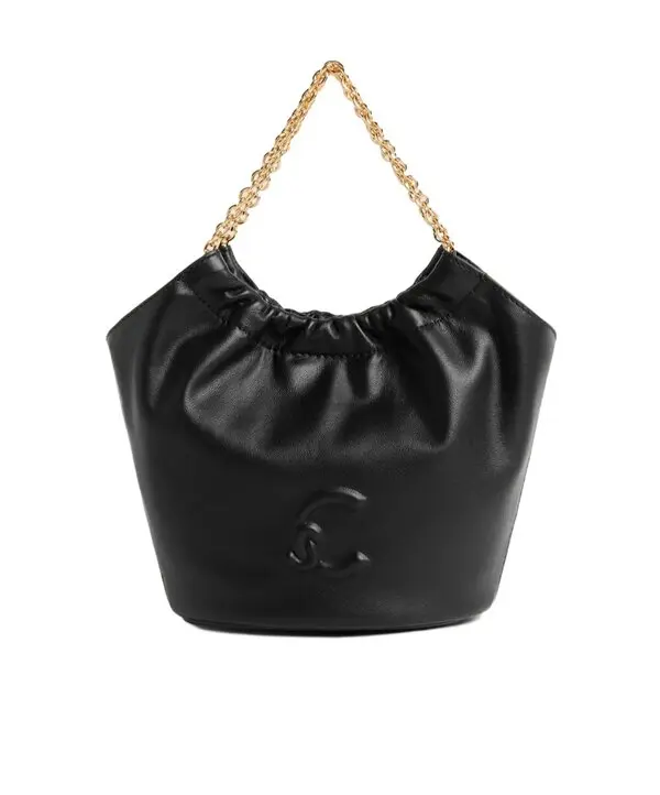 COCCINELLE Smash Mini Tote Bag With Chain Straps - Noir