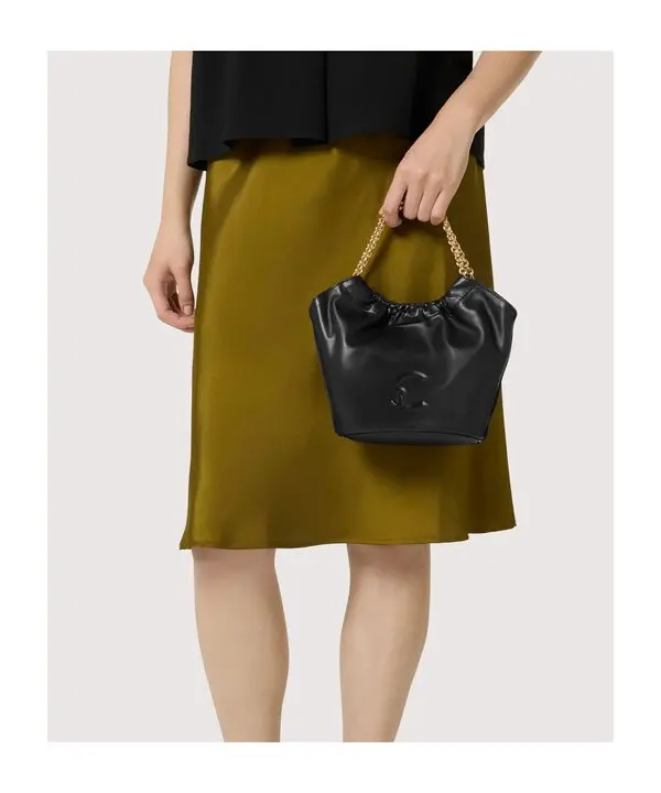 COCCINELLE Smash Mini Tote Bag With Chain Straps - Noir