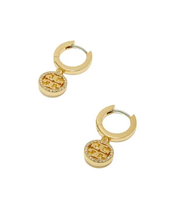 Tory Burch Miller Logo Charm Earrings