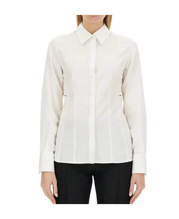 Helmut Lang Poplin Slash Shirt - White
