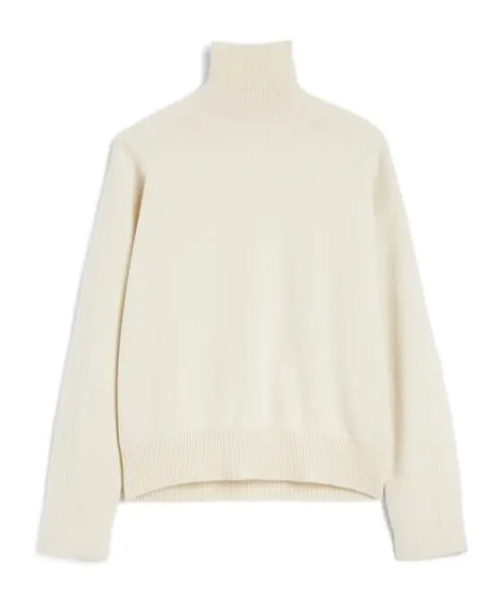 JIL SANDER High Neck Ribbed Jumper - Stone
