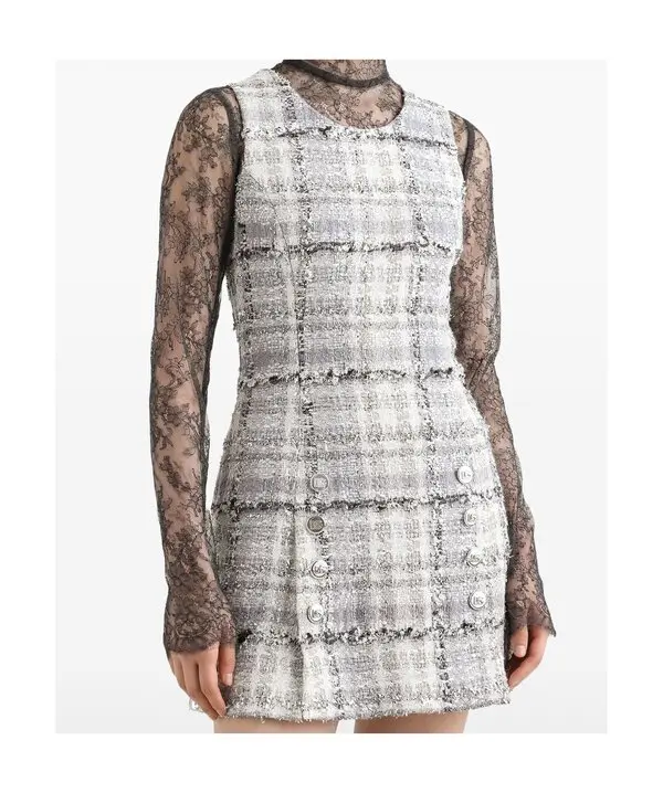Dolce & Gabbana Sleeveless Tweed Mini Dress
