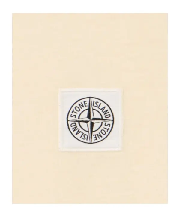 Stone Island Logo Patch Cotton T-shirt - Ivory