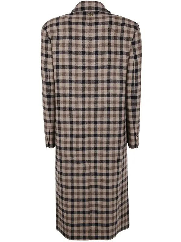 TWINSET Checked Wool Coat