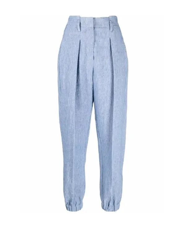 Brunello Cucinelli High Waist Tapered Leg Pants