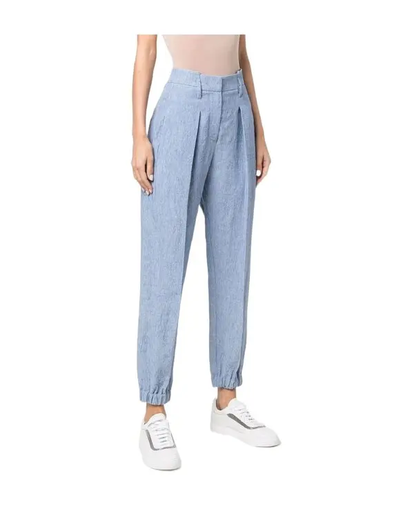 Brunello Cucinelli High Waist Tapered Leg Pants