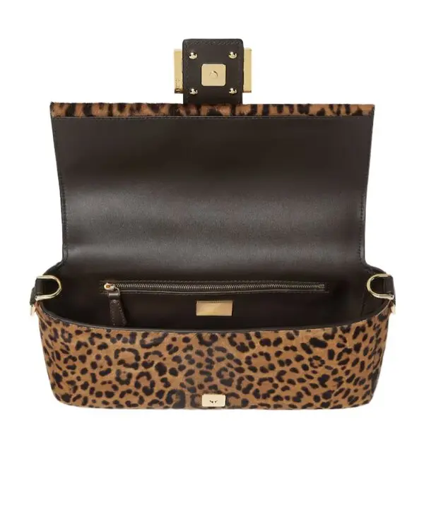Fendi Baguette Leo Animalier Printed Medium Shoulder Bag