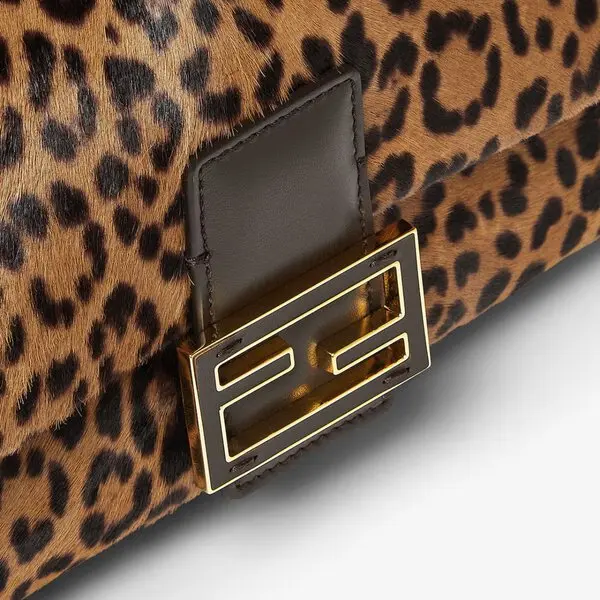 Fendi Baguette Leo Animalier Printed Medium Shoulder Bag