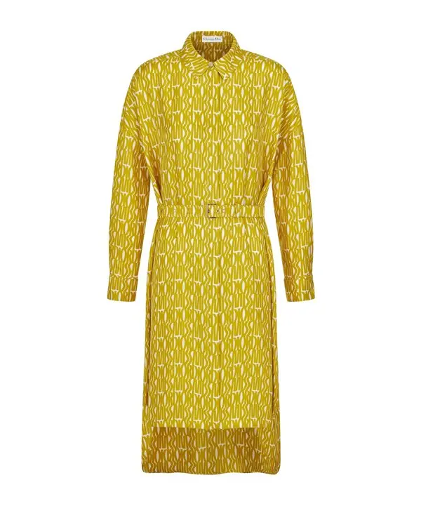 Dior All-over Printed Belted Dress