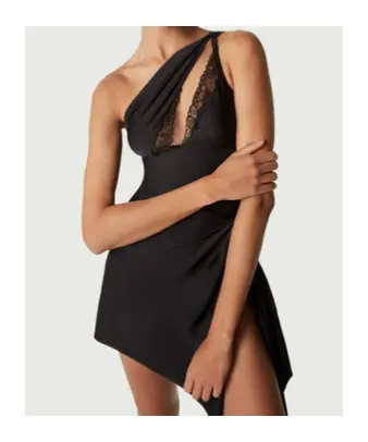 Coperni Asymmetrical Flower Mini Dress