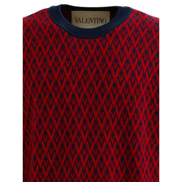 Valentino Garavani Jacquard Crewneck Jumper - Red