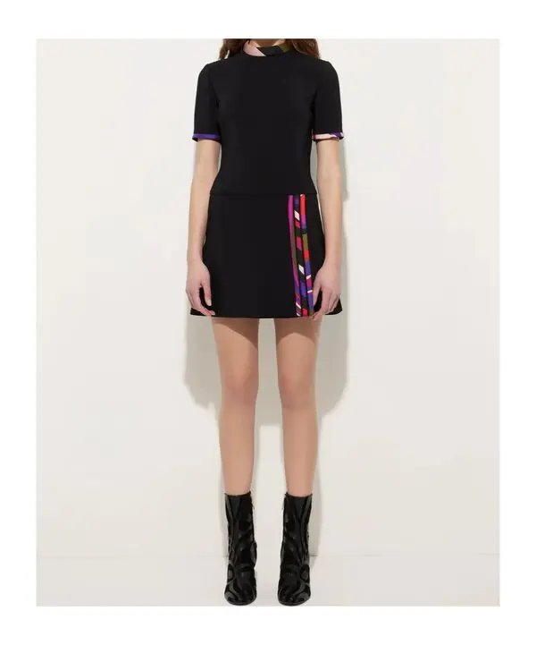 Emilio Pucci Short-sleeve Flared Dress With Printed Details