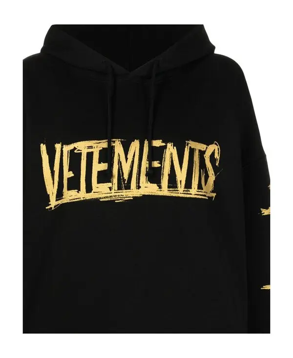 Vetements Logo Printed Hooded Hoodie