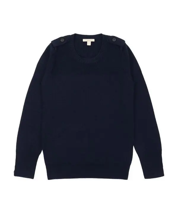 Burberry Long-sleeved Pullover With Round Collar And Knitting Details