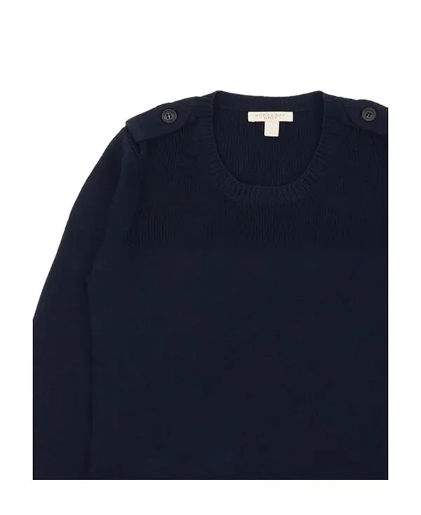 Burberry Long-sleeved Pullover With Round Collar And Knitting Details