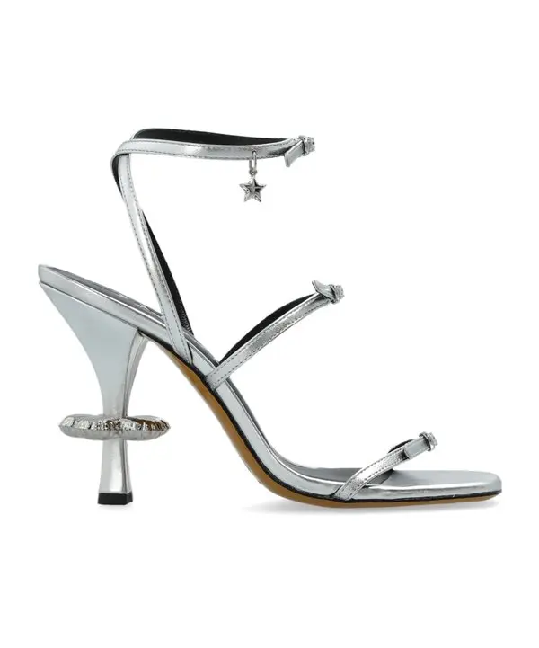 Marc Jacobs Open Toe Sandals With Crystal Embellished Heel