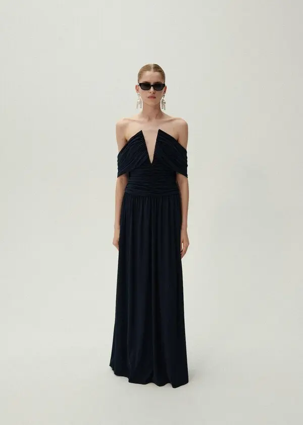 Magda Butrym Strapless Gown With Deep V-neckline