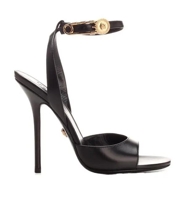 Versace Safety Pin Ankle Strap Sandals