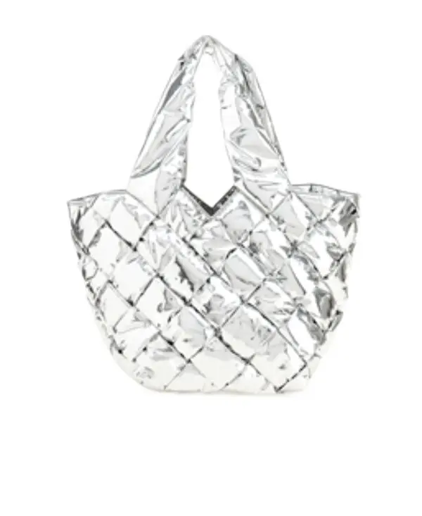 Bottega Veneta Cassette Knitted Handbag - Silver
