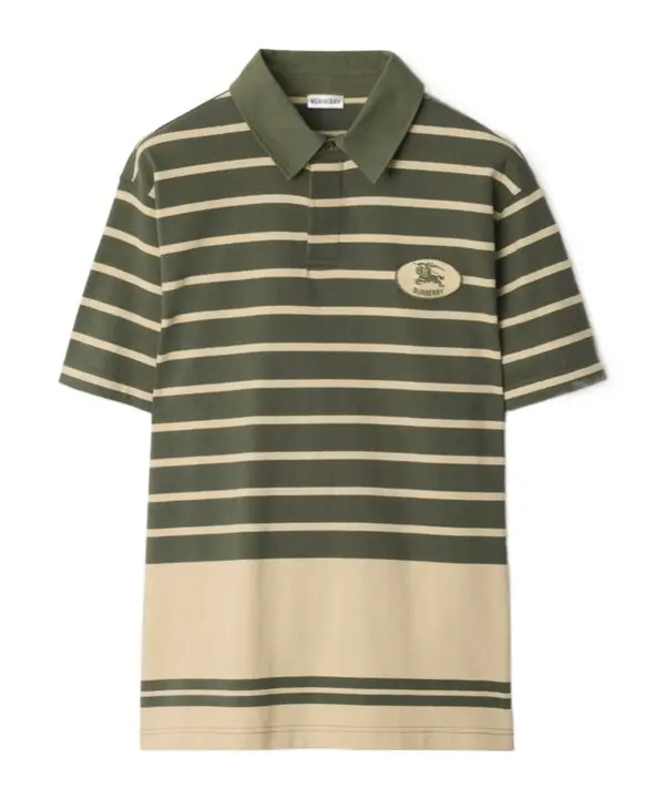Burberry Striped Cotton Polo Shirt