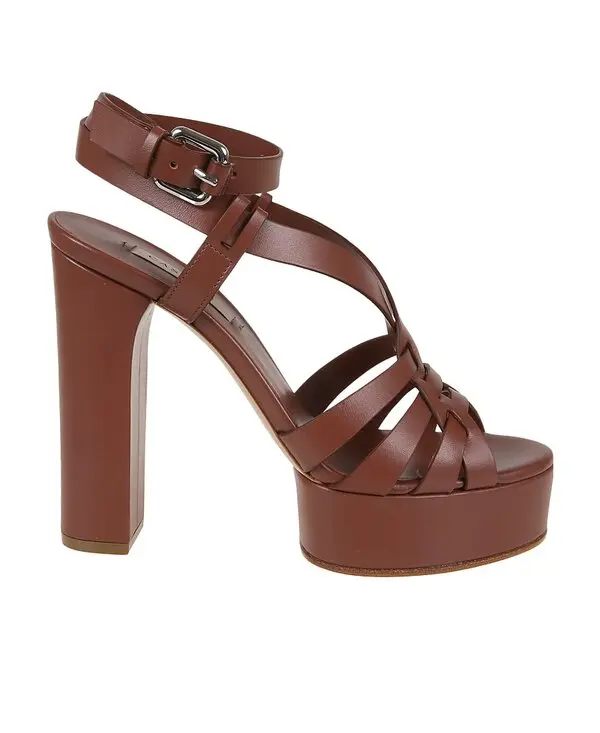 Casadei Betty Platform Sandals - Brown