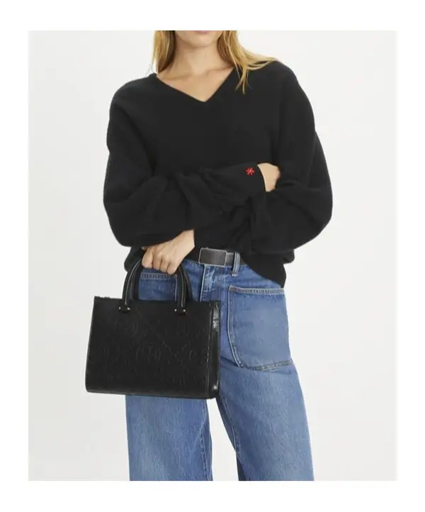 Tory Burch T Monogram Embossed Tote Bag