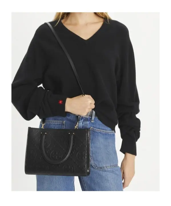 Tory Burch T Monogram Embossed Tote Bag