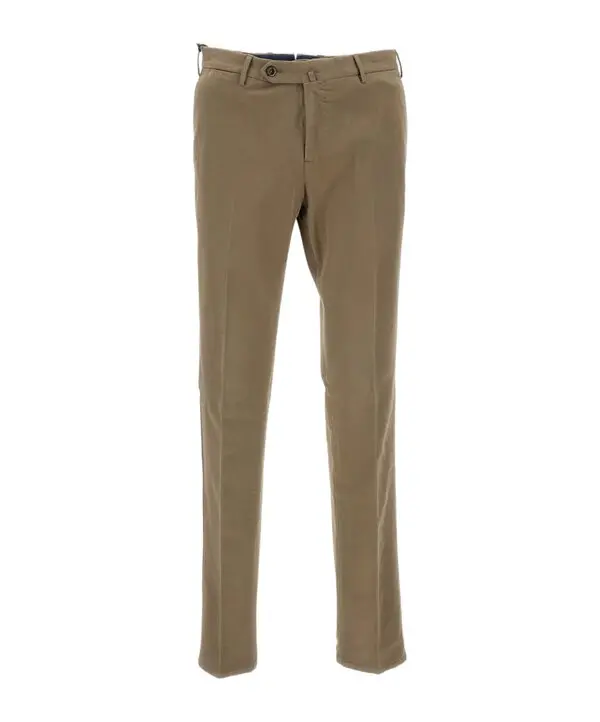 PT TORINO Mid-rise Slim-cut Chinos - Brown