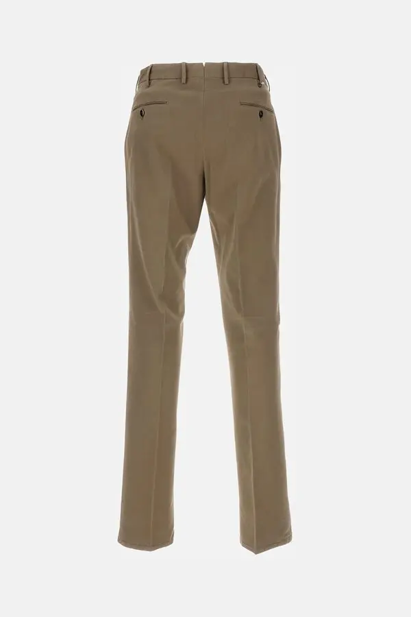 PT TORINO Mid-rise Slim-cut Chinos - Brown