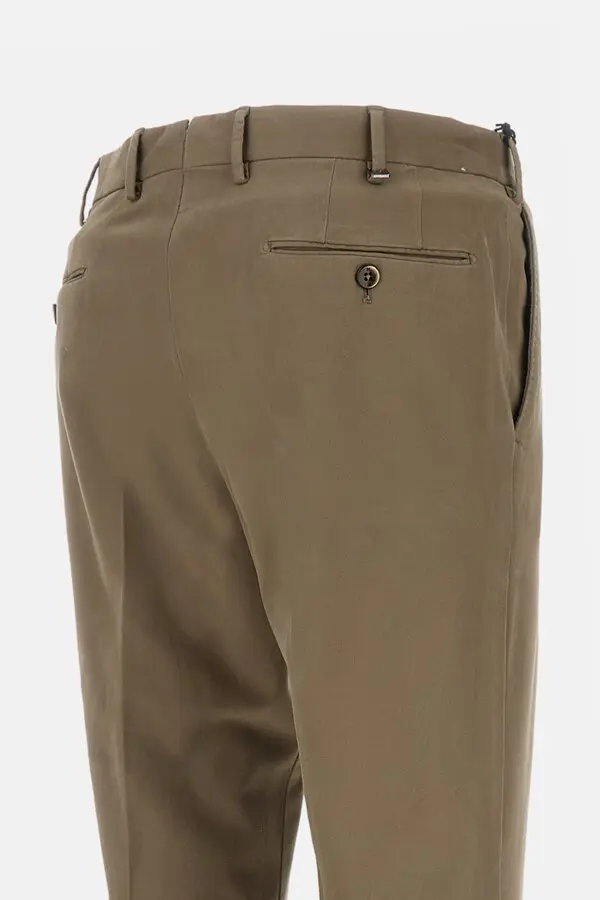 PT TORINO Mid-rise Slim-cut Chinos - Brown