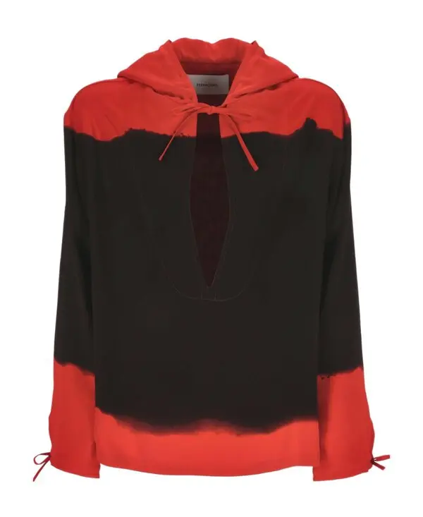 FERRAGAMO Long-sleeved Hoodie With Drawstring And Logo Detail