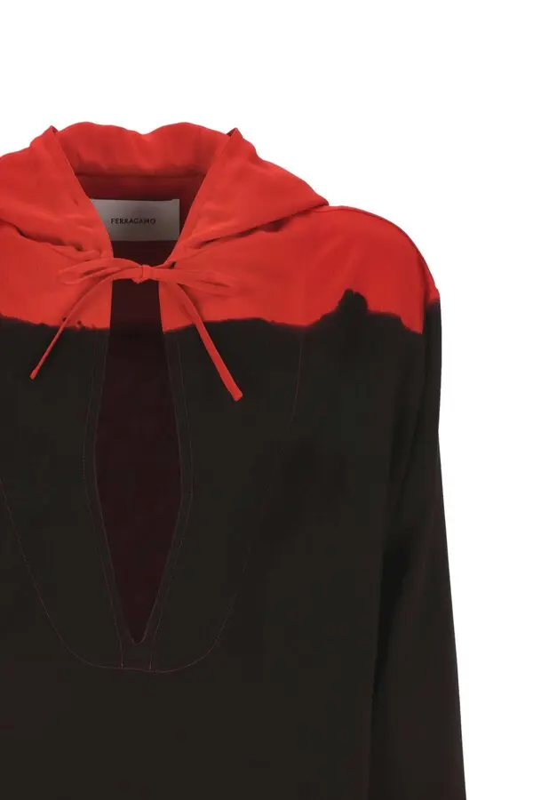 FERRAGAMO Long-sleeved Hoodie With Drawstring And Logo Detail