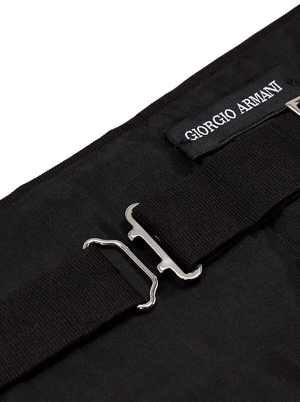 Giorgio Armani Silk Tuxedo Cummerbund - Black