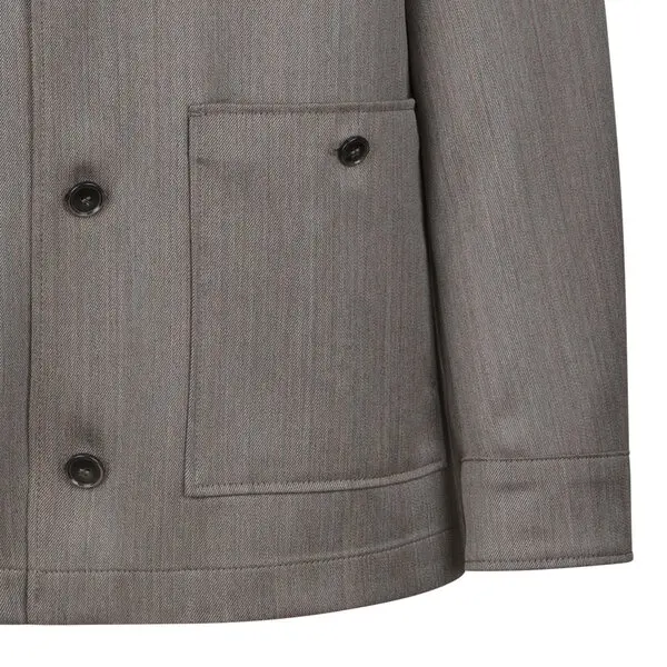 Hugo Boss Long-sleeved Collared Casual Jacket - Gray