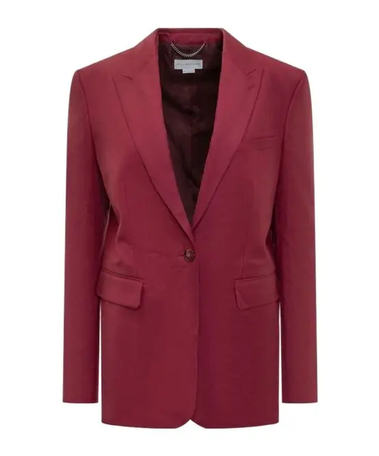 Stella McCartney Single-breasted Blazer With Notched Lapel - Red