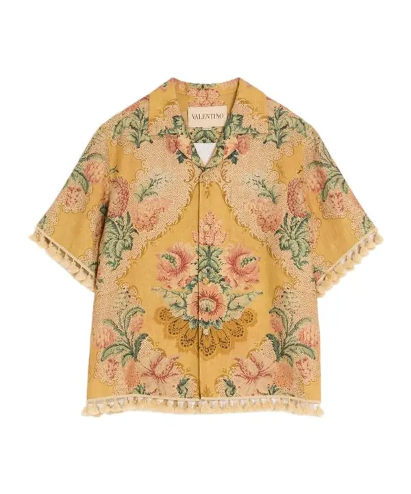 Valentino Garavani Apres L'hiver Print Bowling Shirt