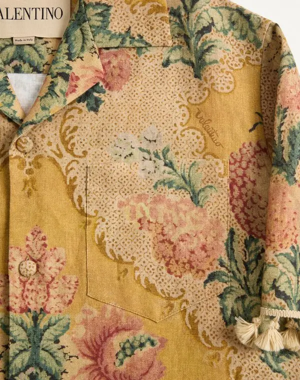 Valentino Garavani Apres L'hiver Print Bowling Shirt
