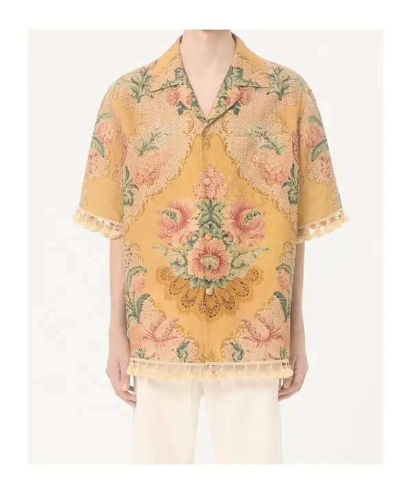 Valentino Garavani Apres L'hiver Print Bowling Shirt