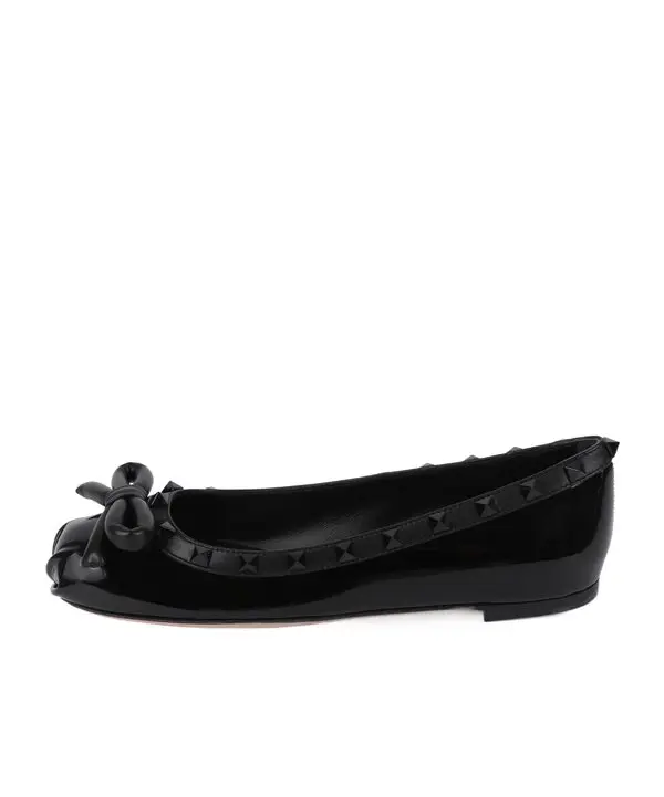 Valentino Garavani Studded Ballet Flats With Bow Detail