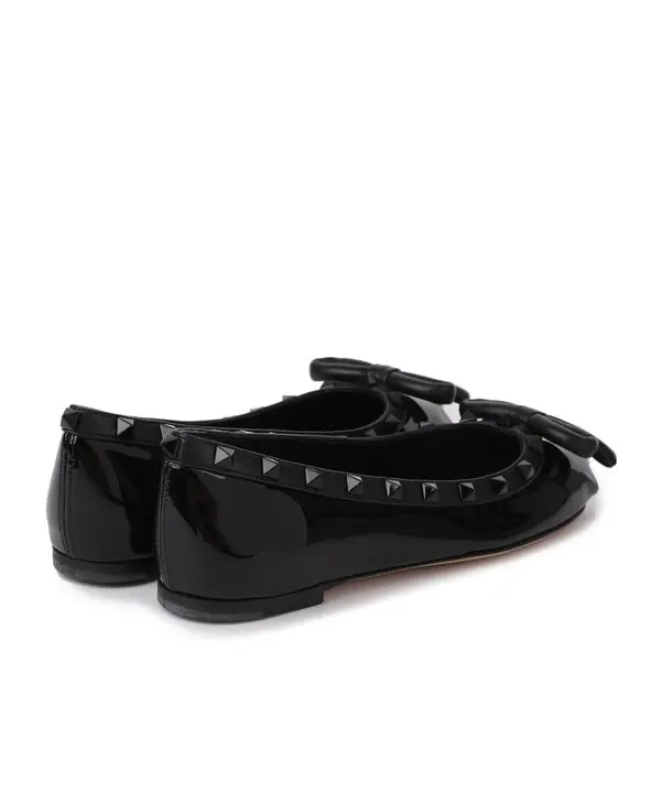 Valentino Garavani Studded Ballet Flats With Bow Detail