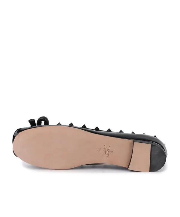 Valentino Garavani Studded Ballet Flats With Bow Detail
