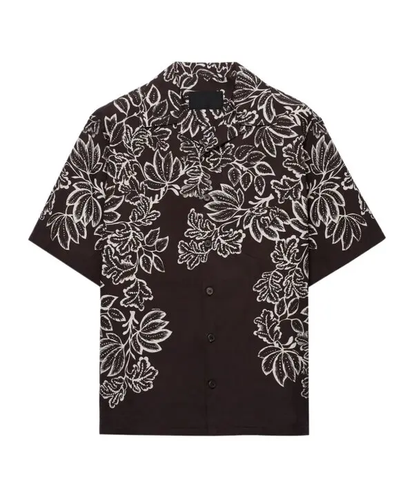 Prada Floral Print Short Sleeve Shirt