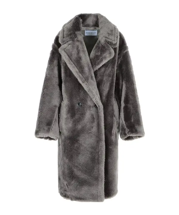 STAND STUDIO Double-breasted Coat - Black