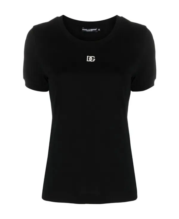 Dolce & Gabbana Dg Embellished Crewneck T-shirt - Black